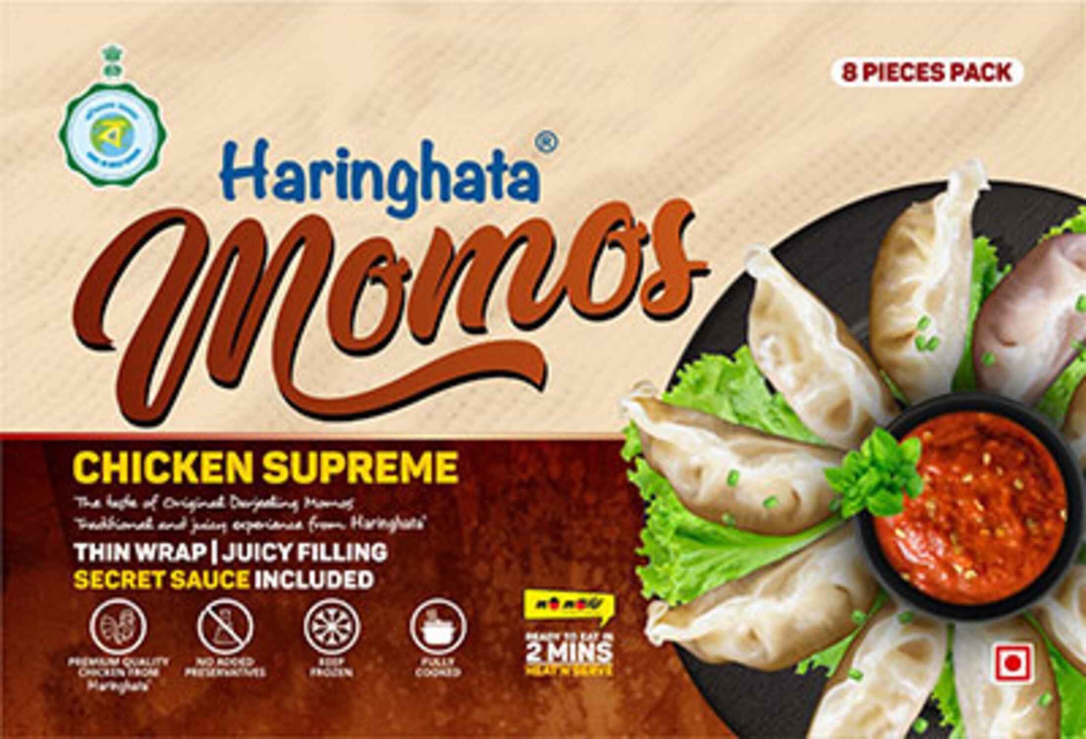 Buy Haringhata Chicken Supreme Momos Online - Freshtogo.in