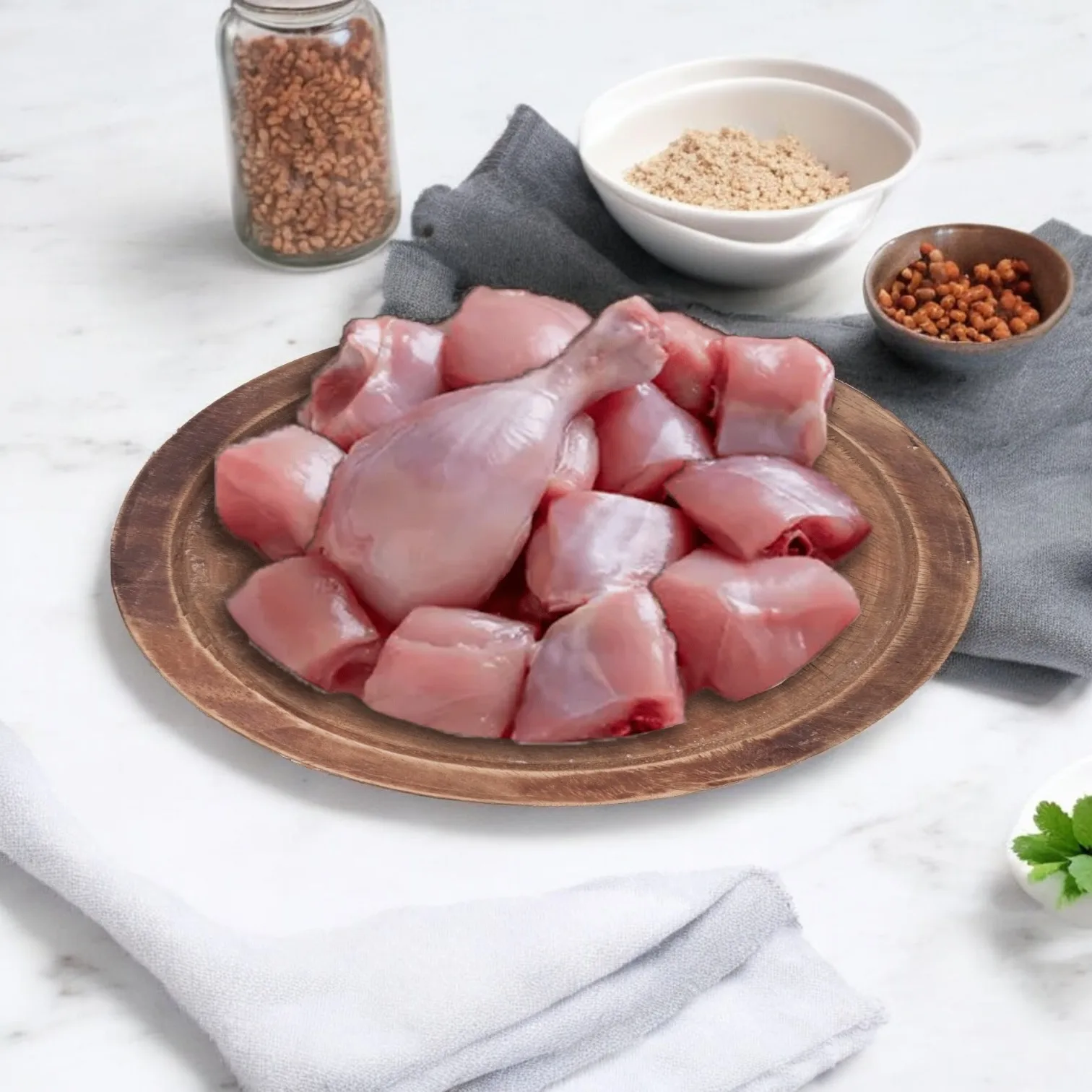 Buy Fresh Chicken Leg Curry Cut Pieces Online - Freshtogo.in