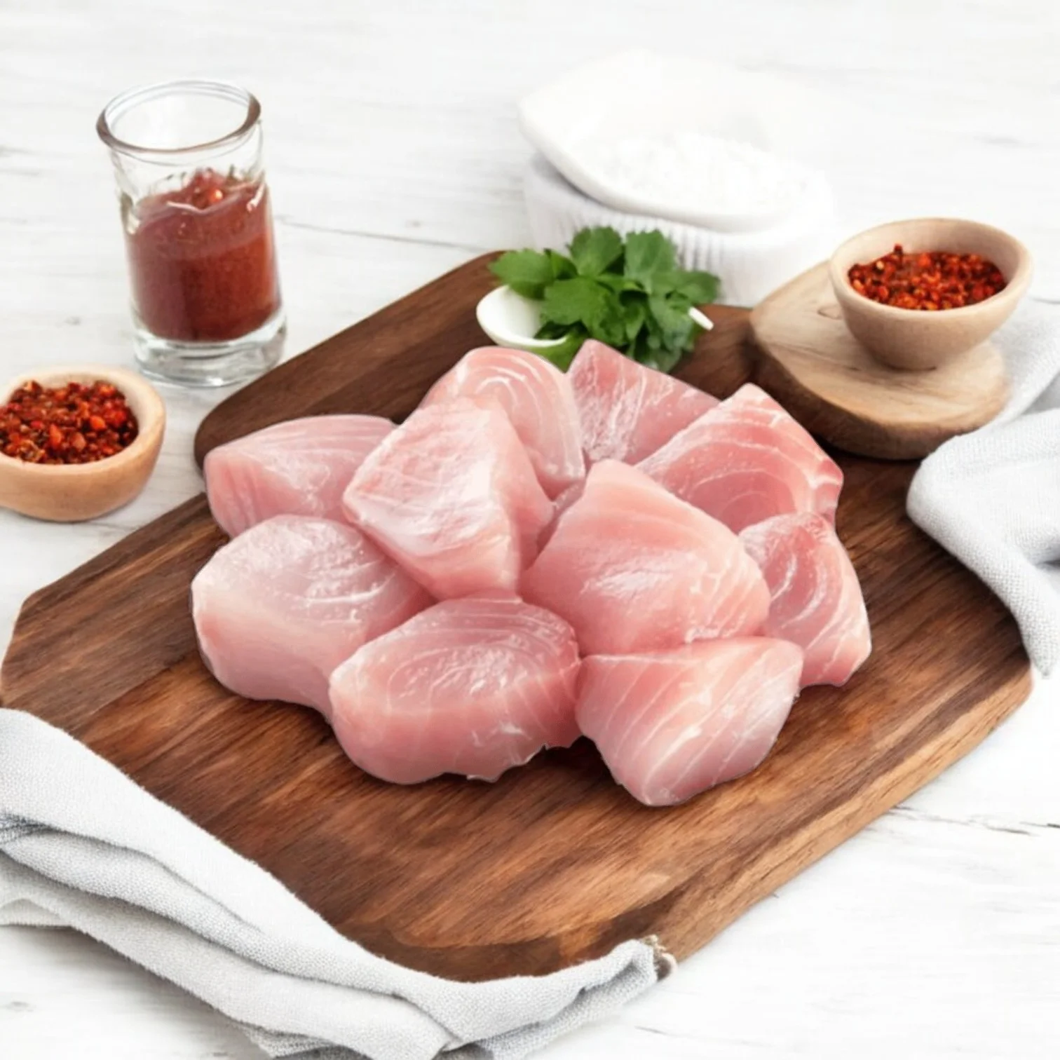 Buy Fresh Basa Boneless Cubes Online - Freshtogo.in