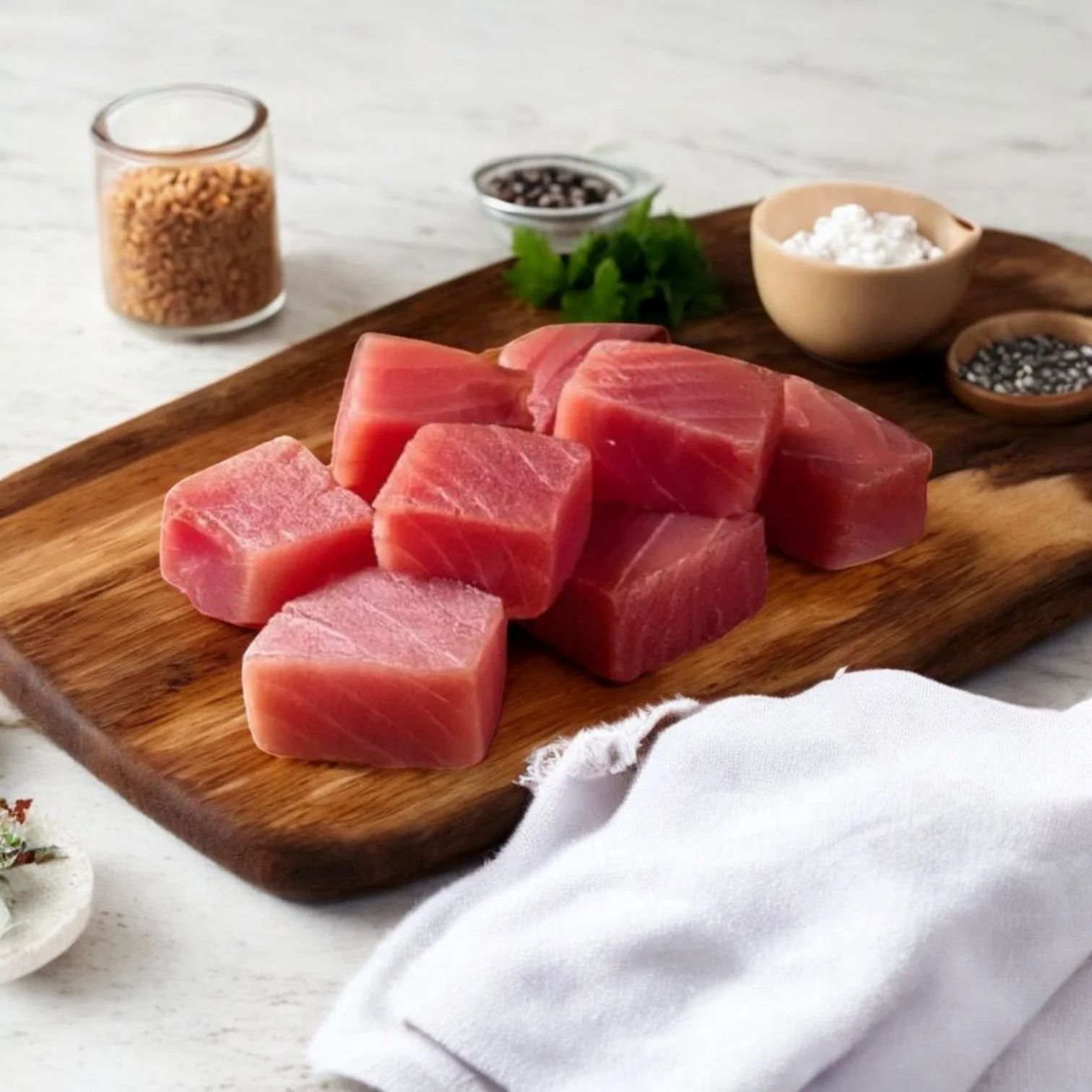 Buy Fresh Tuna Boneless Cubes Online - Freshtogo.in